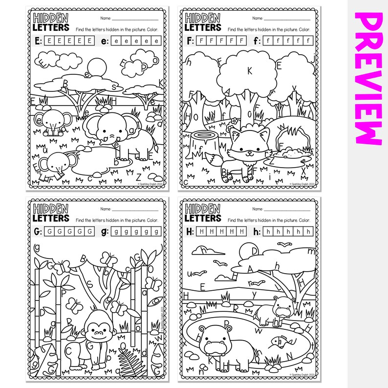 Alphabet Hidden Letters Pictures A to Z - Fun Letter Recognition ...