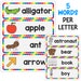 Alphabet Word Wall | Learn Words for Each Letter | Bright Rainbow ...