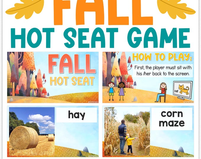 Fall Hot Seat Guessing Game | Whole Class Fun Friday Brain Break | Fun ...