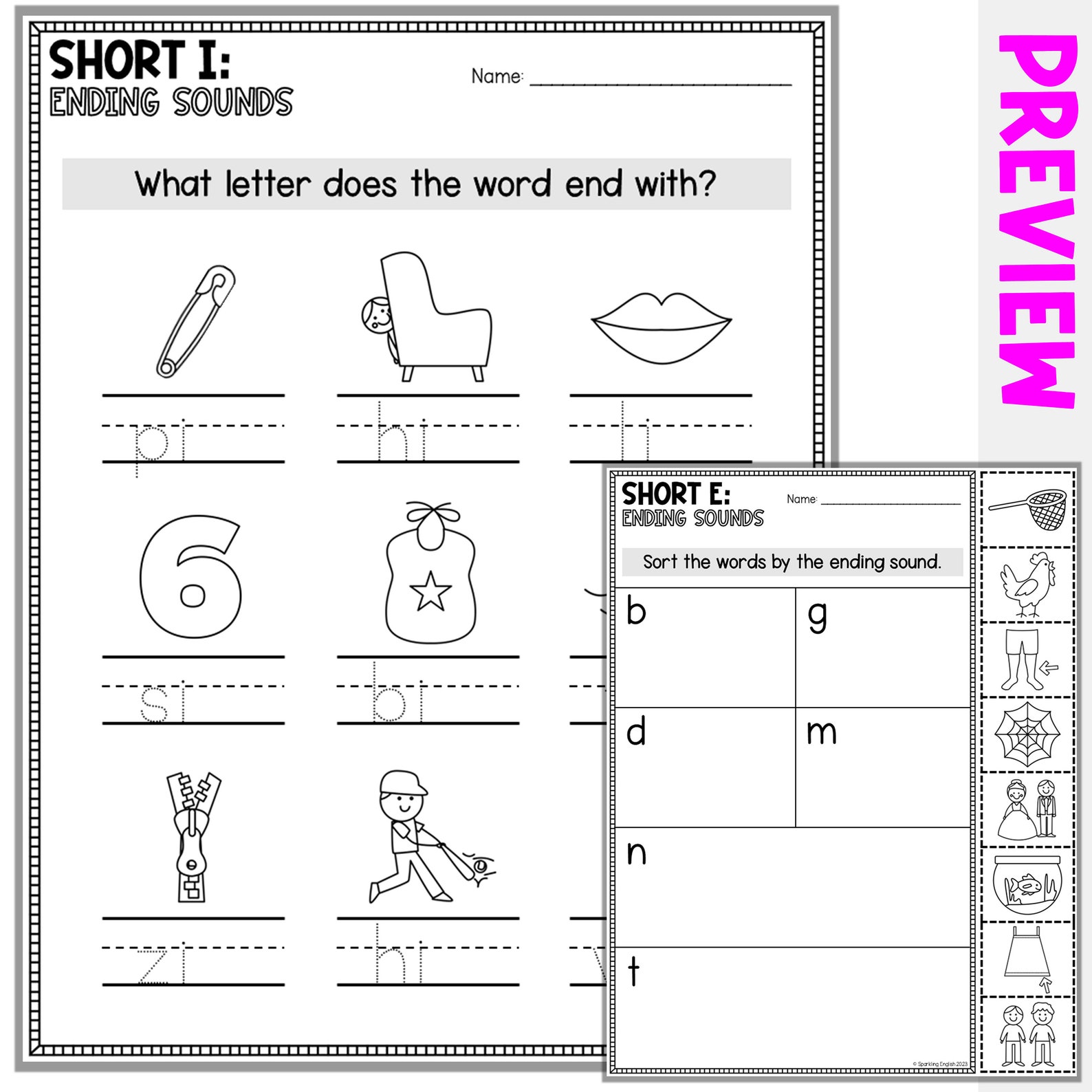 CVC Words Ending Sounds Worksheets - Review CVC Words Worksheets ...