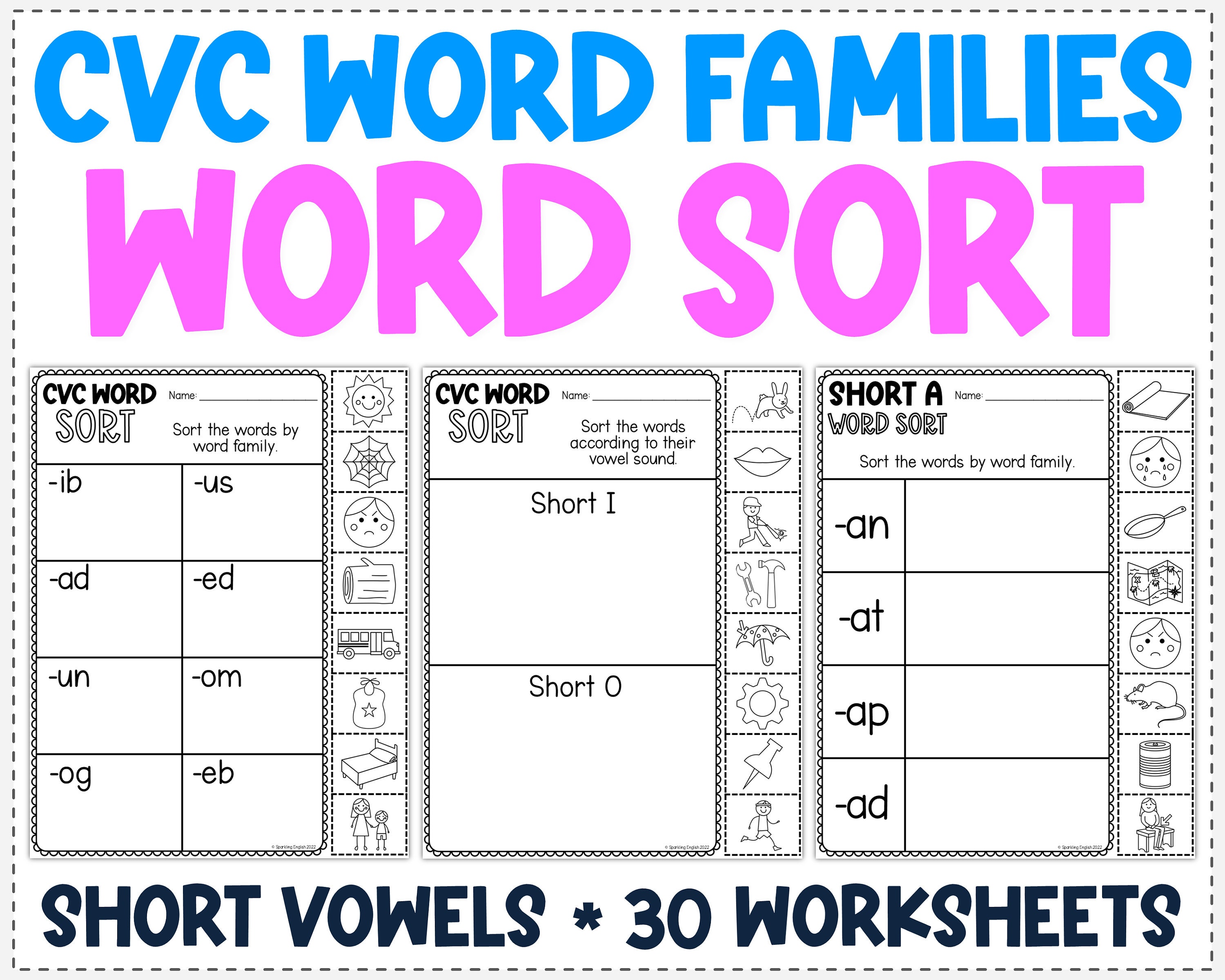 CVC Word Sort Activity Review CVC Word Families Picture Sort - Etsy Ireland CVC Word Sort Activity Review CVC Word Families Picture Sort - Etsy Ireland