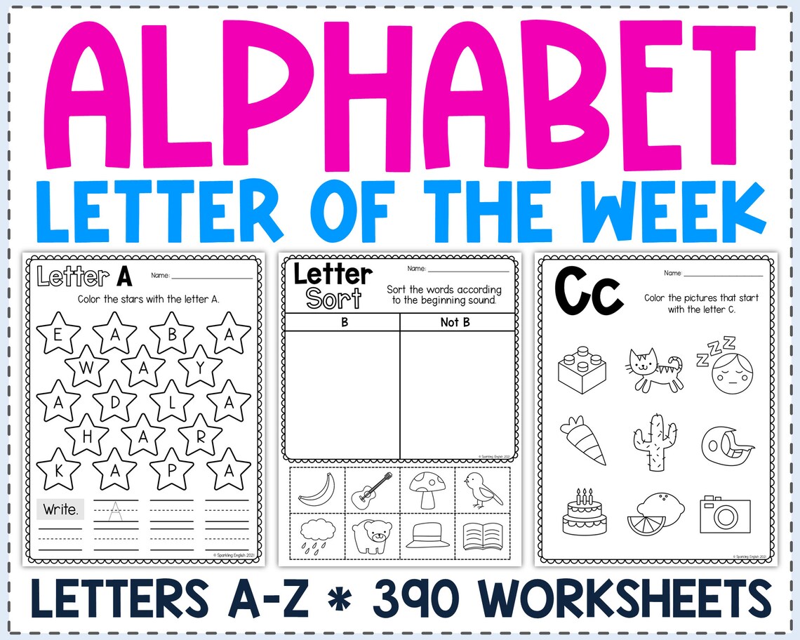 Letter of the Week A to Z Alphabet Curriculum for Pre-k and - Etsy