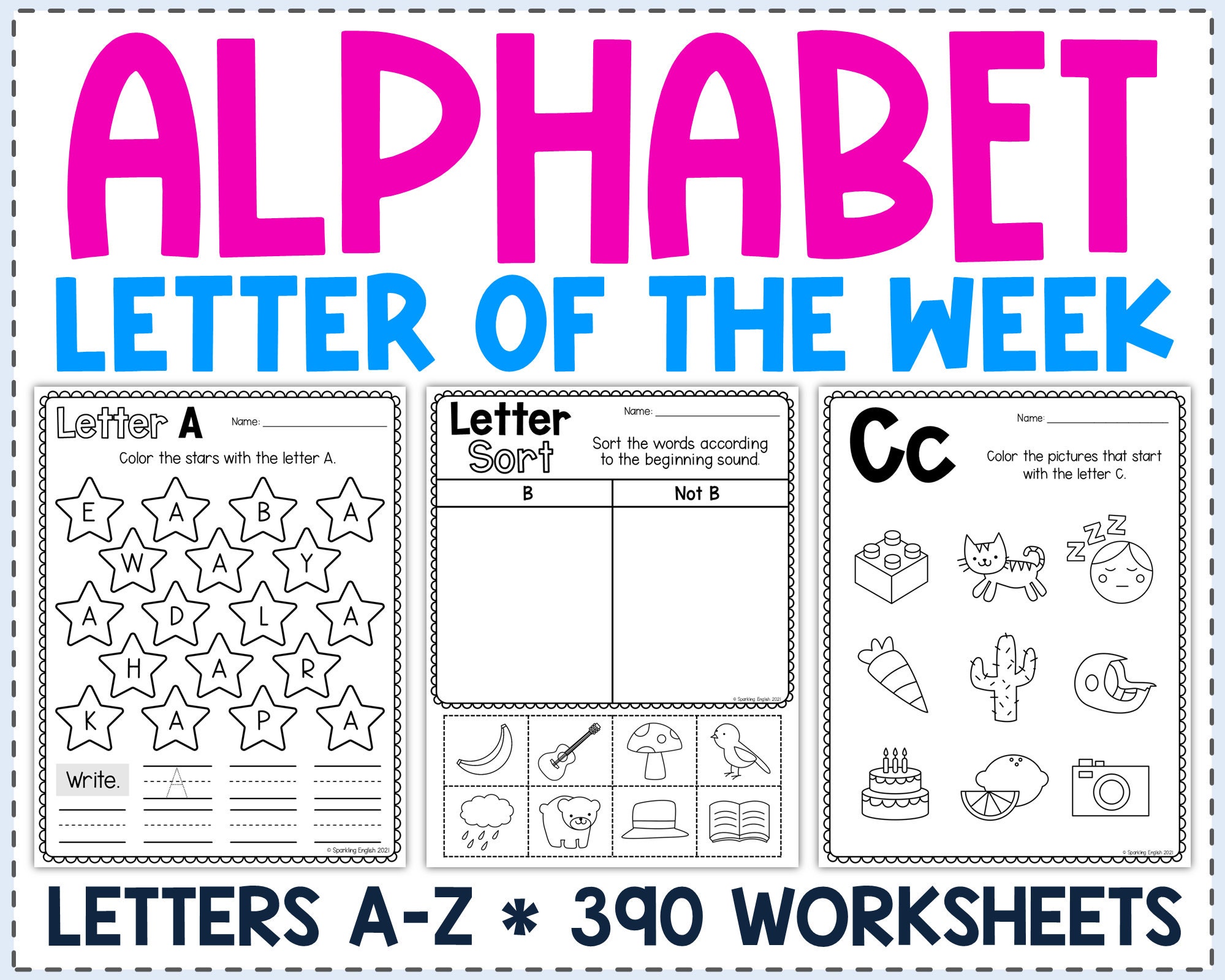 Letter of the Week A to Z Alphabet Curriculum for Pre-k and - Etsy