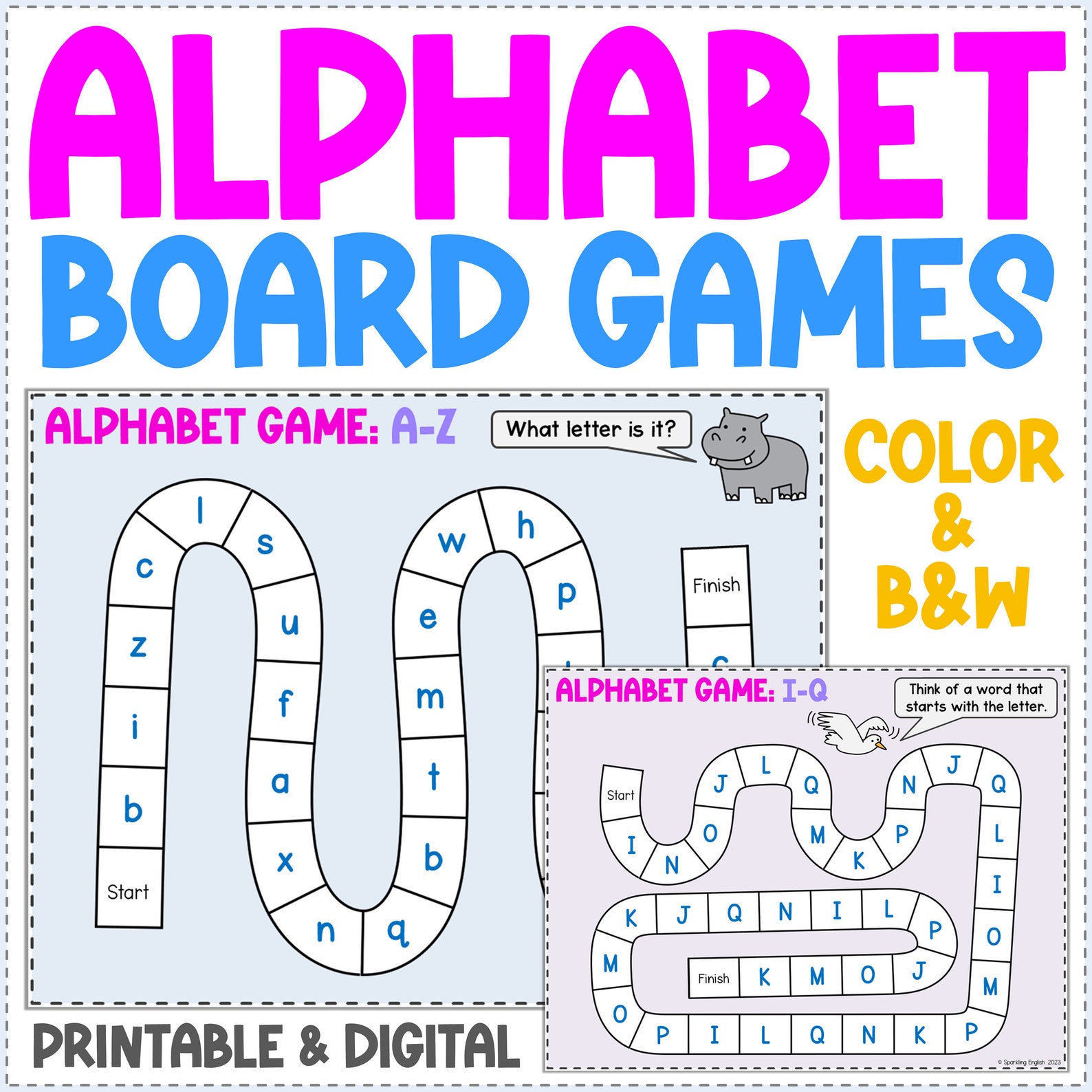 Alphabet Board Games | Printable and Digital Alphabet Activity ...