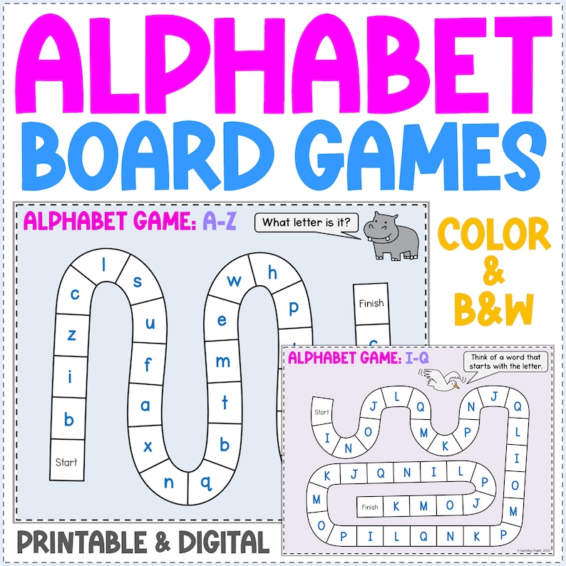 Alphabet Board Games | Printable and Digital Alphabet Activity ...