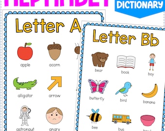 Alphabet Picture Dictionary - Printable Alphabet Kindergarten ...