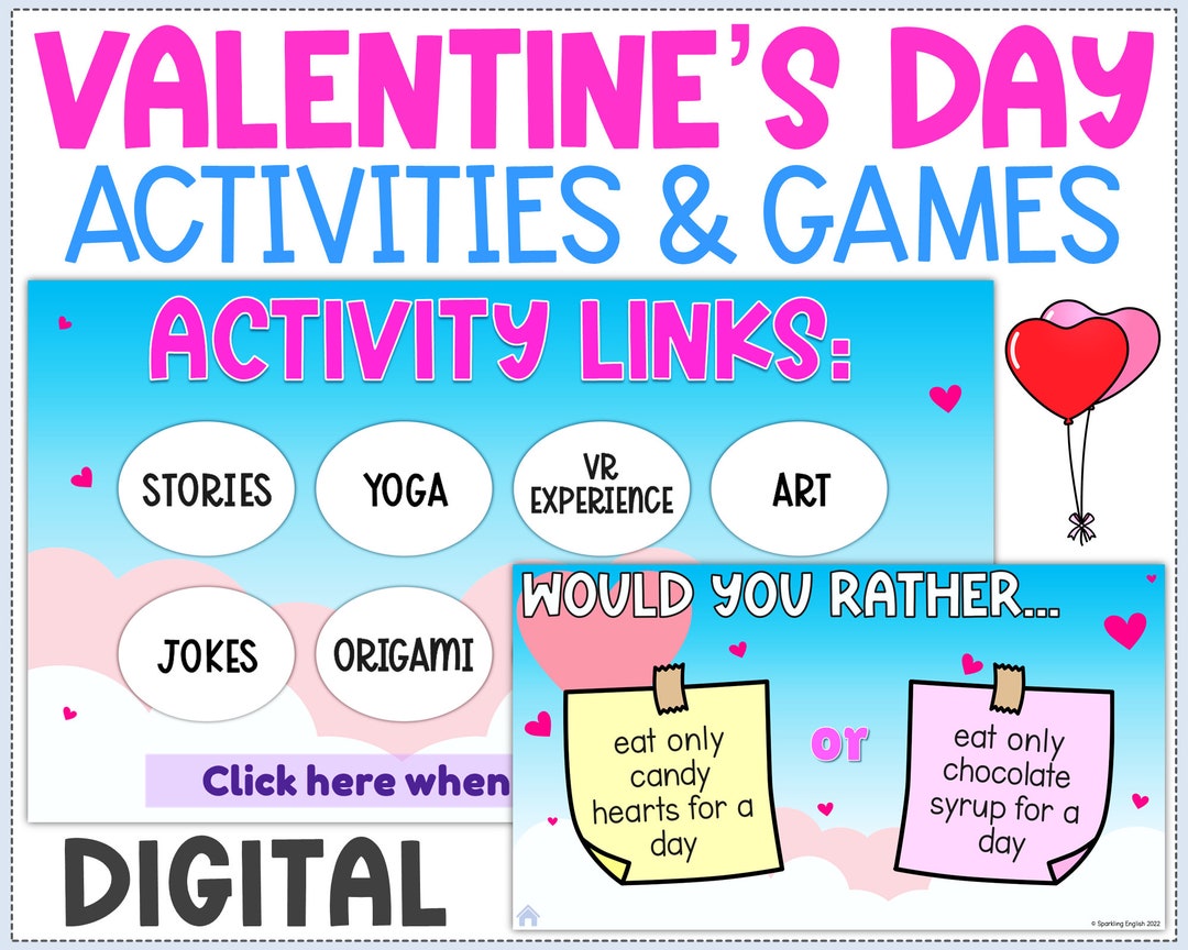 Virtual Valentine's Day Activities Virtual - Etsy