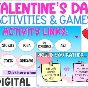 Virtual Valentine's Day Activities Virtual - Etsy