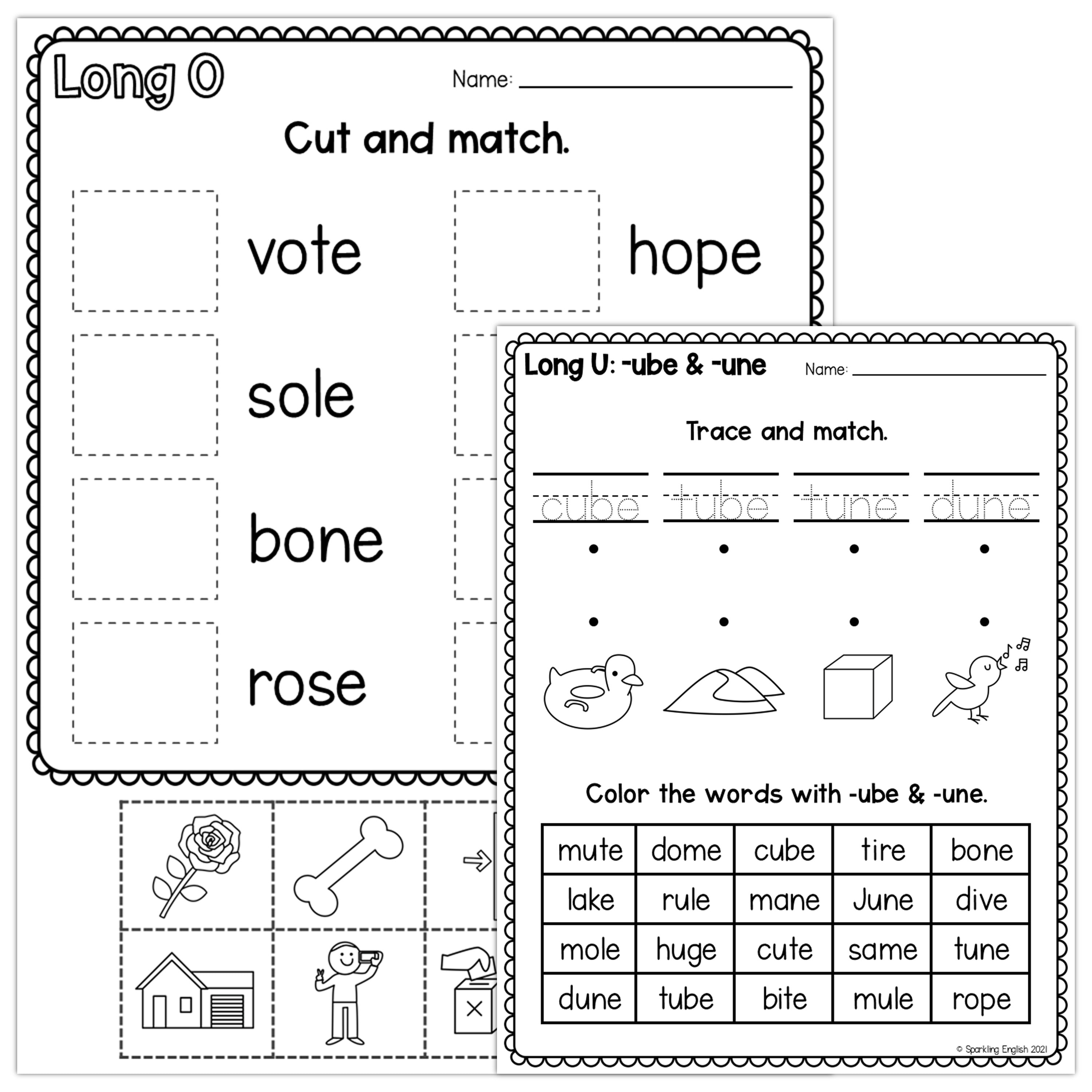Cvce Word Families BUNDLE | Practice and Review Long Vowels | Long ...