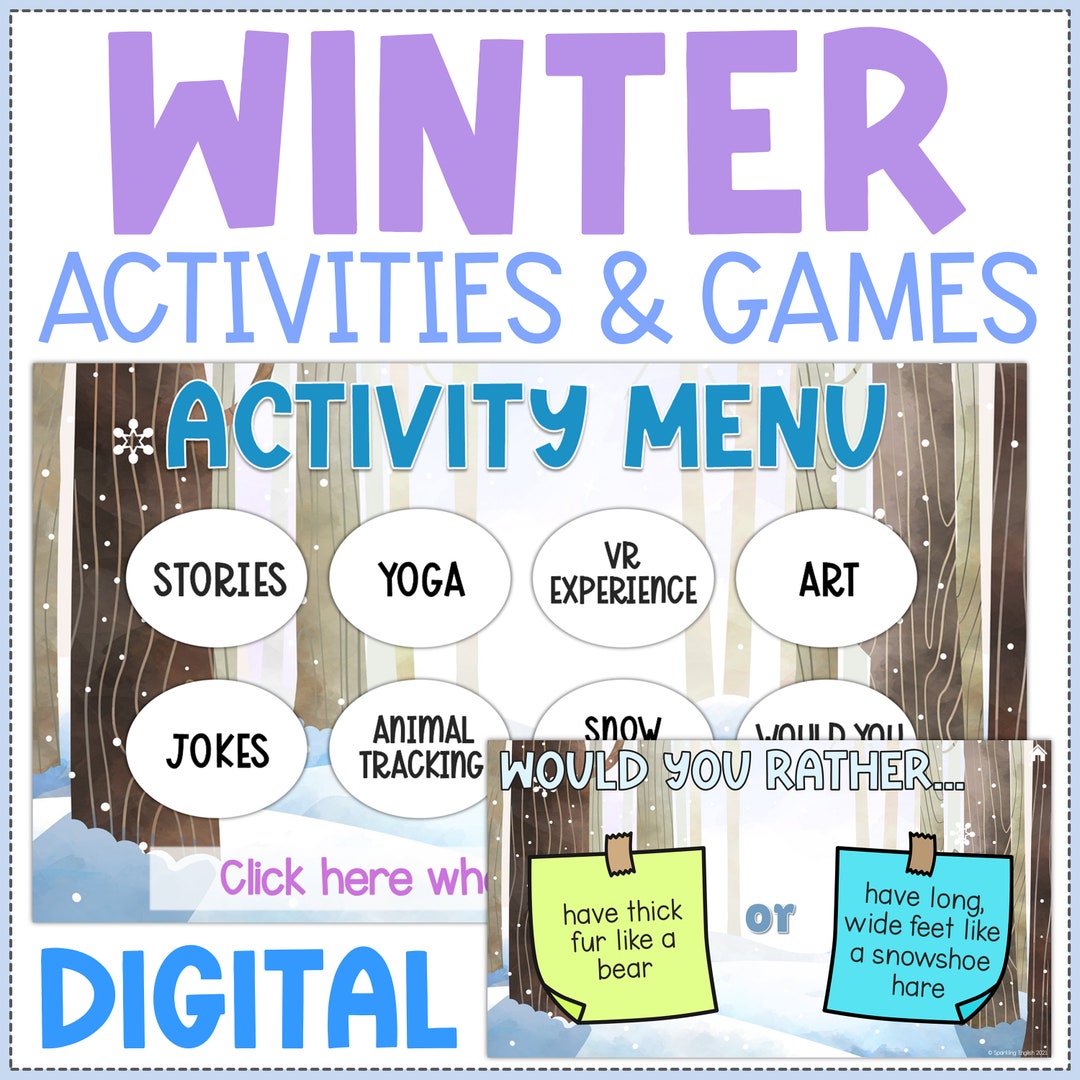 Virtual Winter Activities | Virtual Winter Party for Kids | Fun Winter ...