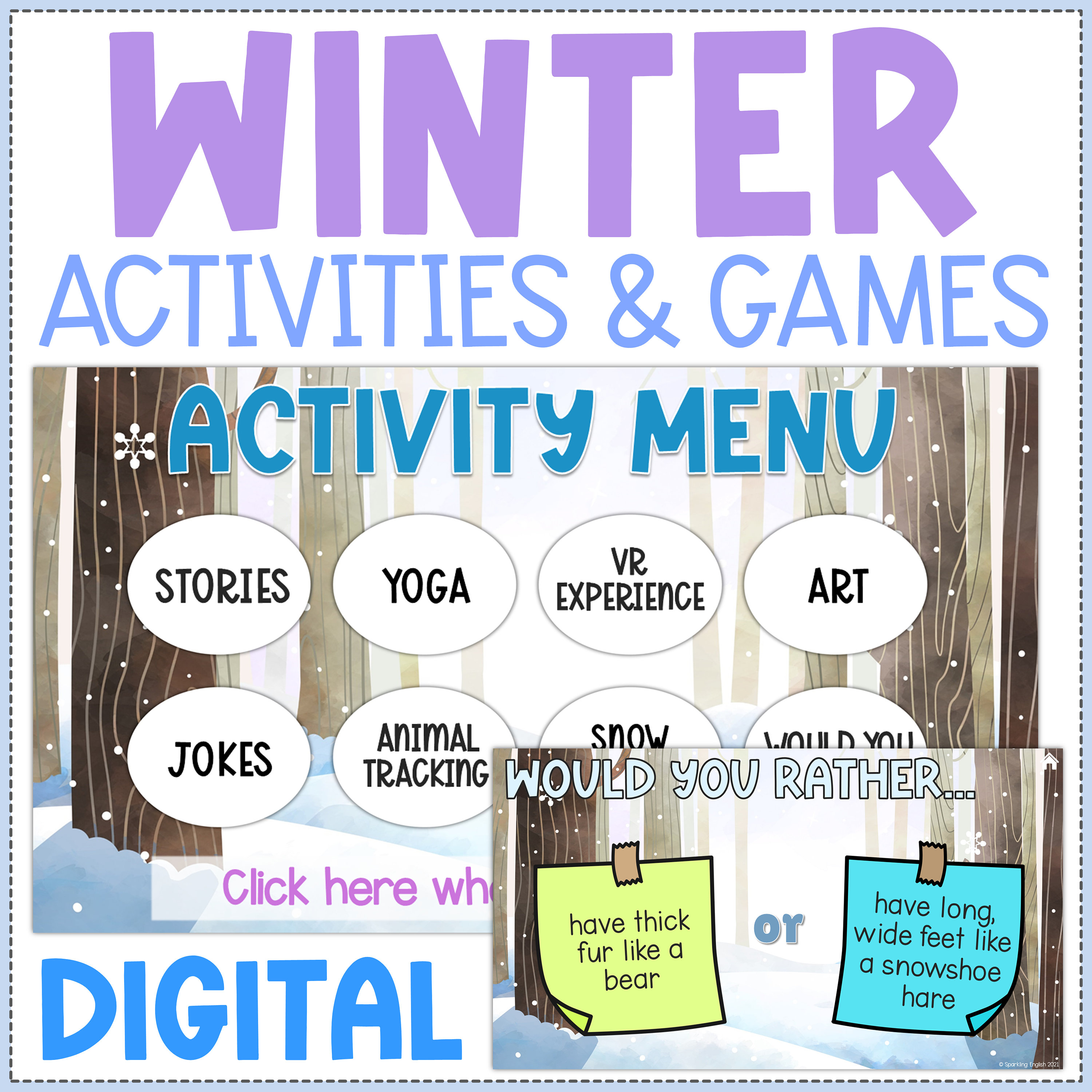Virtual Winter Activities | Virtual Winter Party for Kids | Fun Winter ...