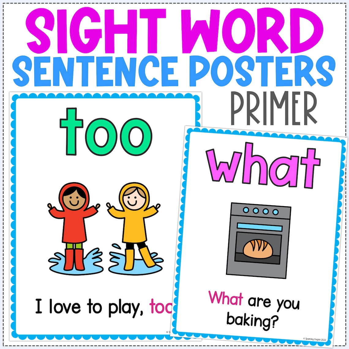 Sight Word Sentence Posters - Primer - Sight Word Sentence Flashcards ...