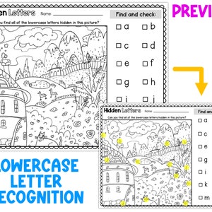 Alphabet Hidden Letters Pictures Letter Recognition - Etsy