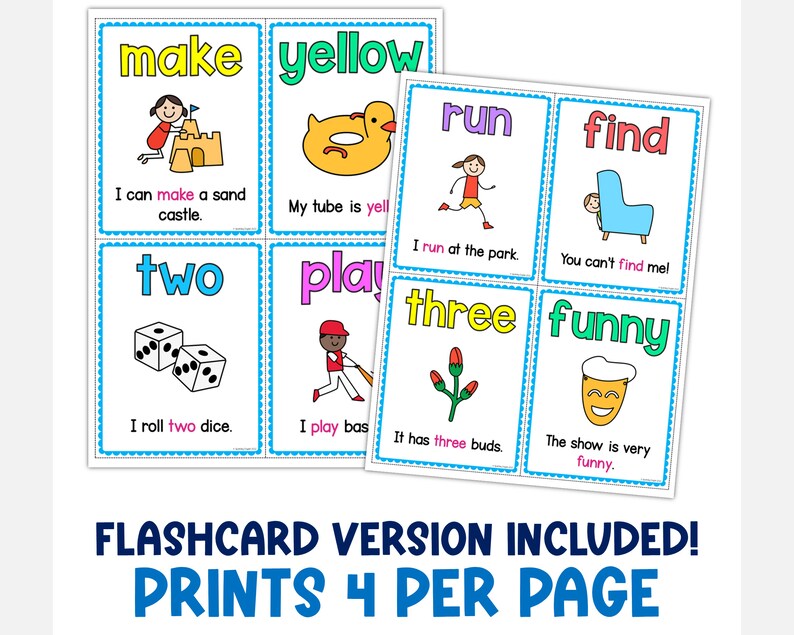 Sight Word Sentence Posters Pre-primer Sight Word Sentence - Etsy