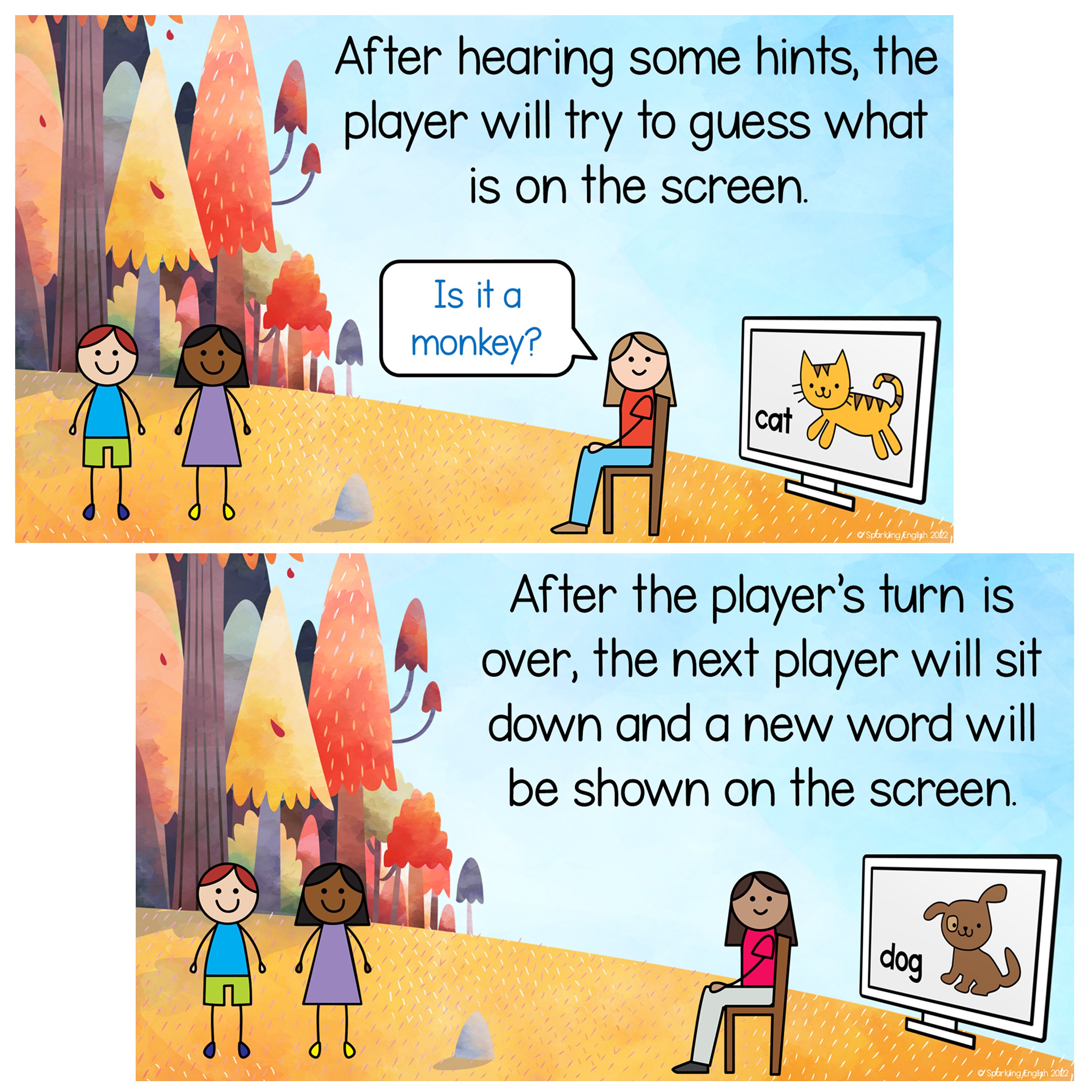 Fall Hot Seat Guessing Game Whole Class Fun Friday Brain Break Fun Fall ...