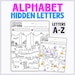 I Spy Alphabet Hidden Pictures | Letter Recognition Printable for Pre-k ...