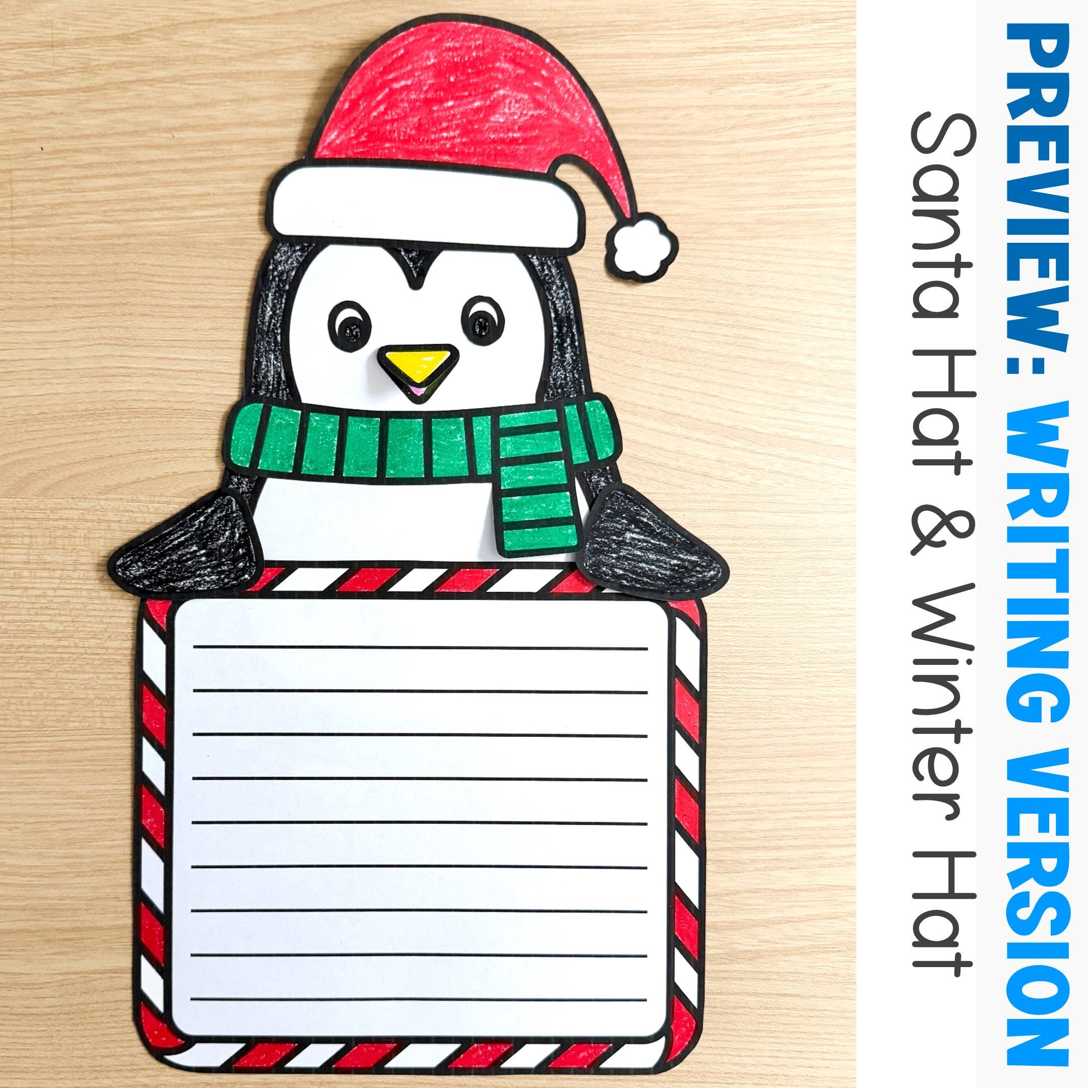 Penguin Craft for Christmas and Winter - Printable Christmas Activity ...