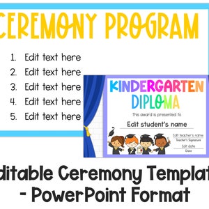 Kindergarten Graduation Ceremony Presentation Invitations - Etsy