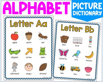 Alphabet Picture Dictionary / Phonics Initial Sounds / - Etsy