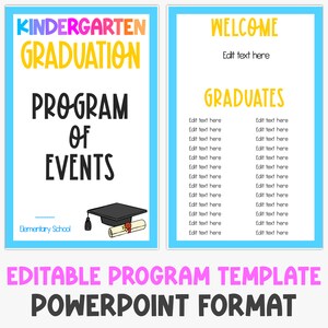 Kindergarten Graduation Ceremony Presentation | Invitations and Program ...