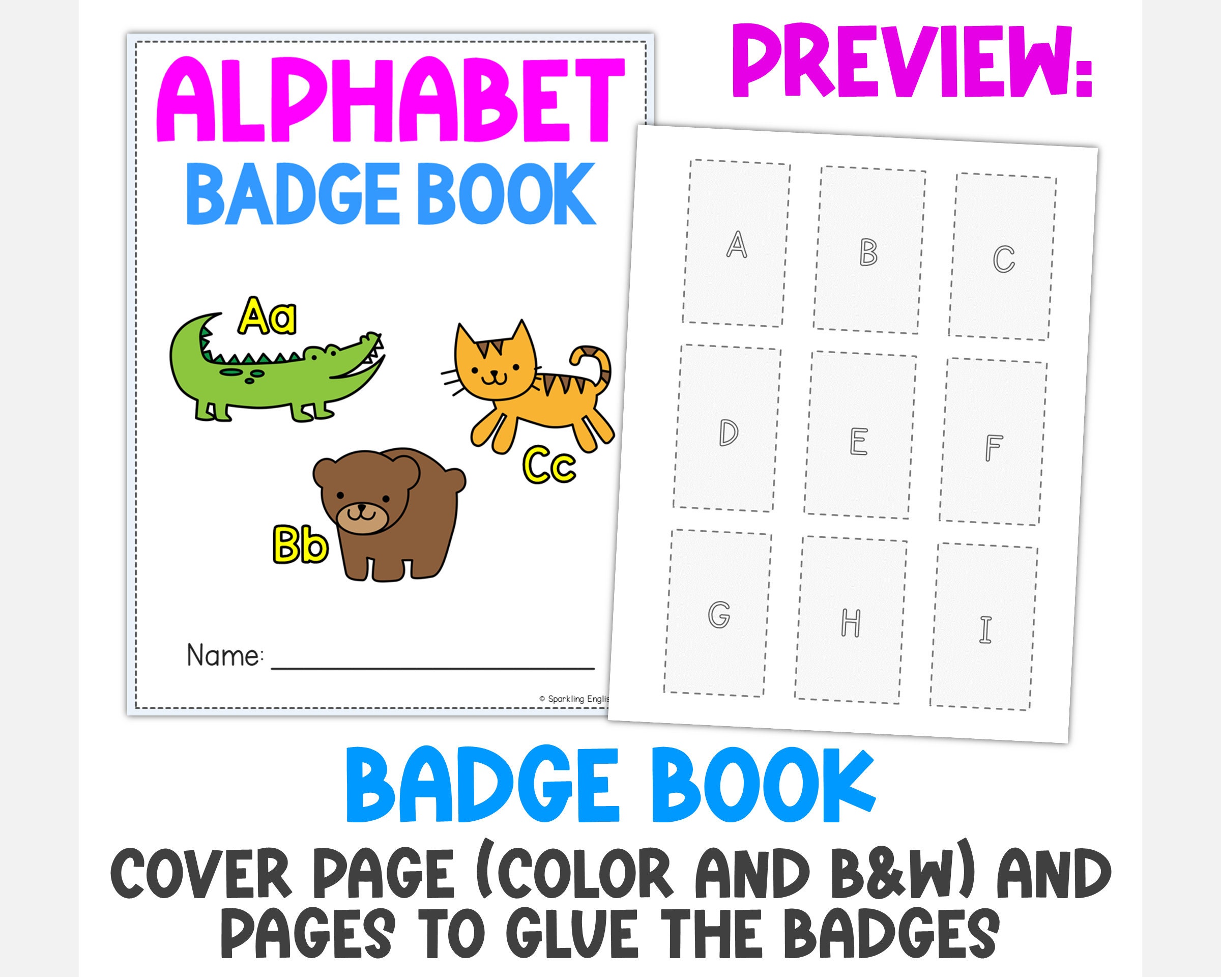 Alphabet Reward Badges | Achievement Reward for Pre-k Preschool and ...