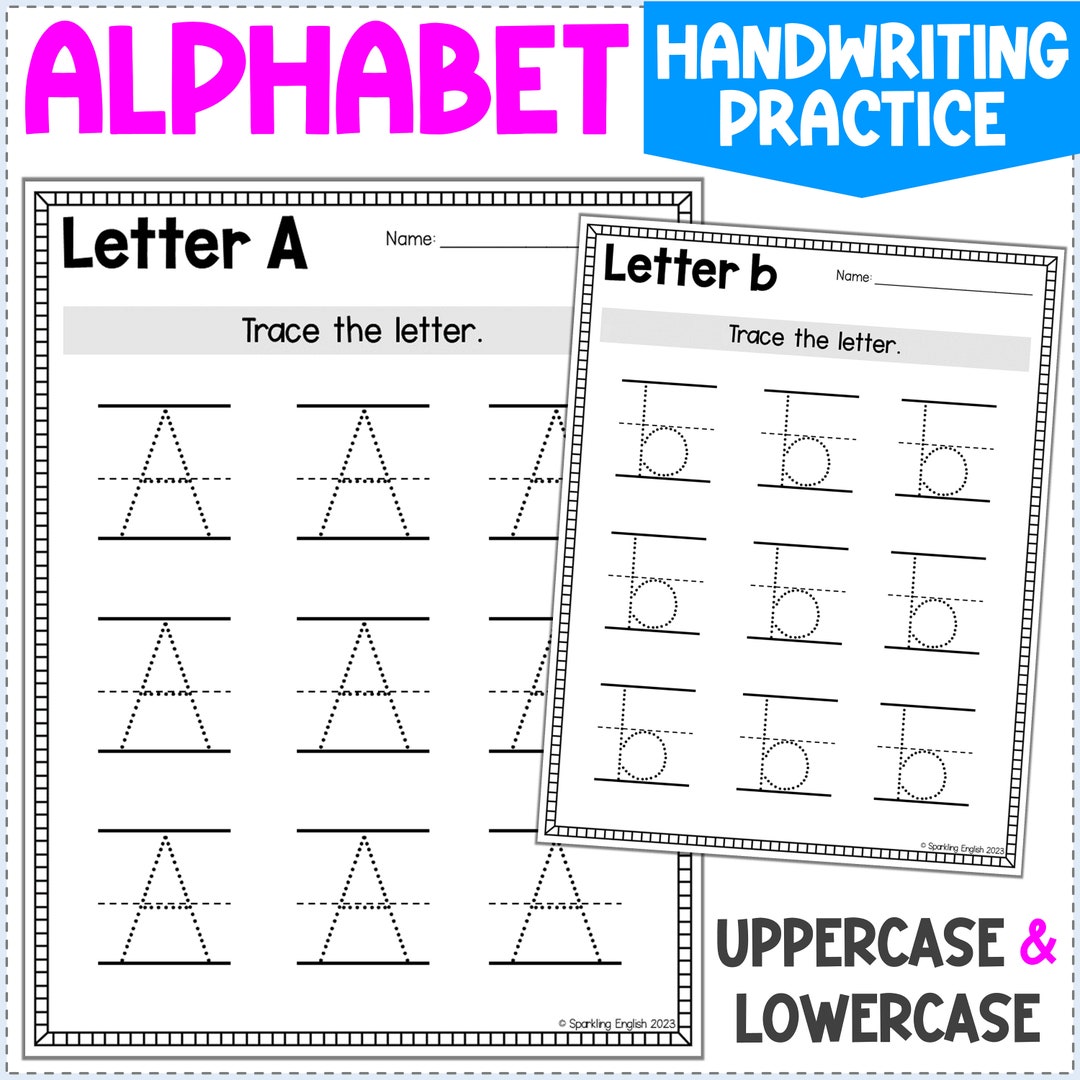 Alphabet Handwriting Worksheets | Large Font | Alphabet Letter ...