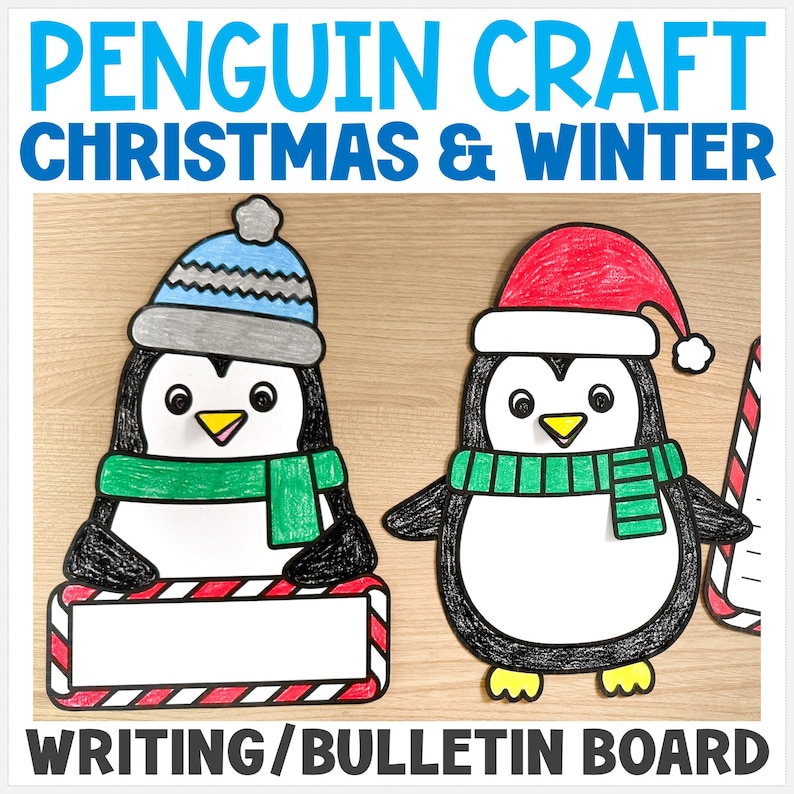 Penguin Craft for Christmas and Winter - Printable Christmas Activity ...