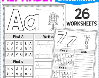 Letter Recognition and Handwriting Worksheets | Alphabet Review ...
