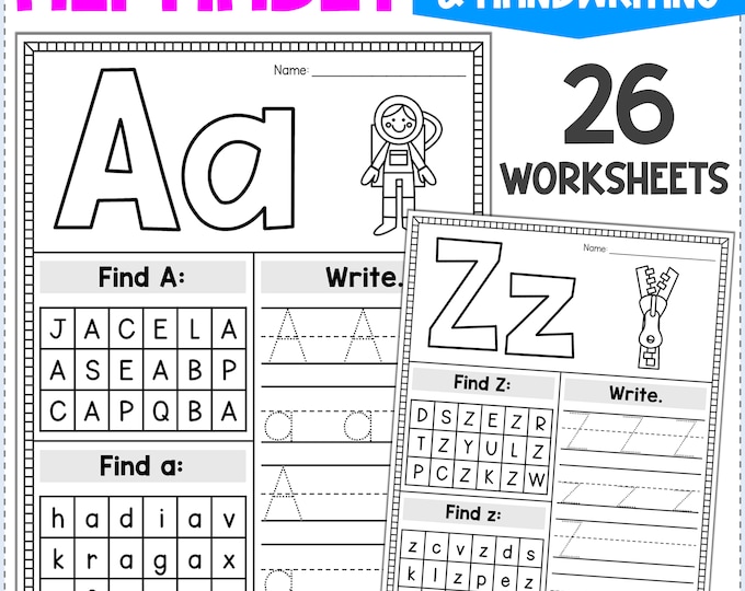 Letter Recognition and Handwriting Worksheets | Alphabet Review ...