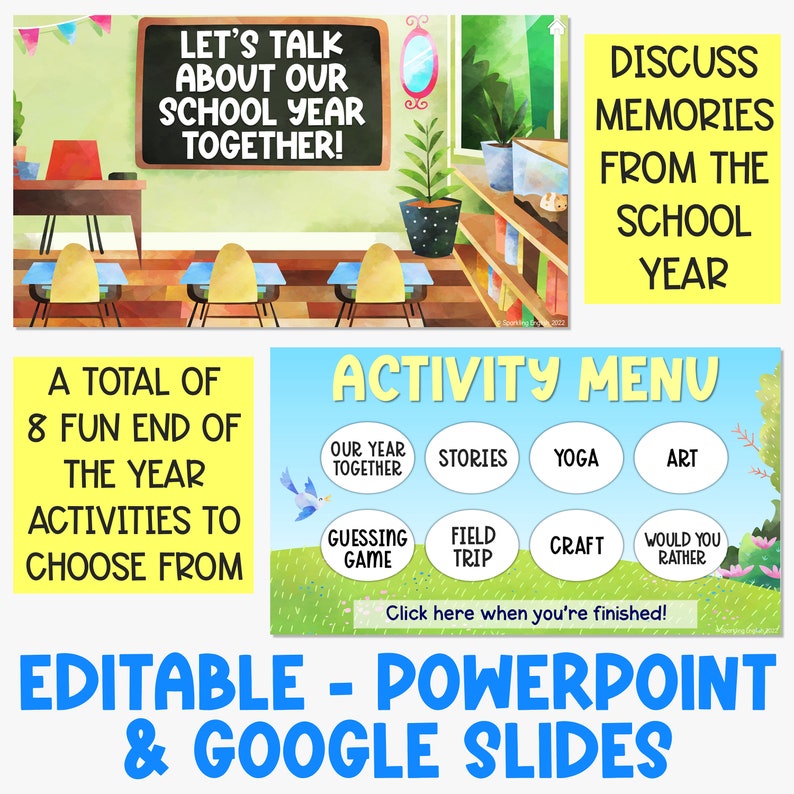 End of the Year Activities | Virtual End of the School Year Party - Etsy