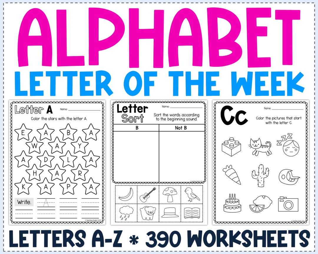 Letter of the Week A to Z Alphabet Curriculum for Preschool - Etsy