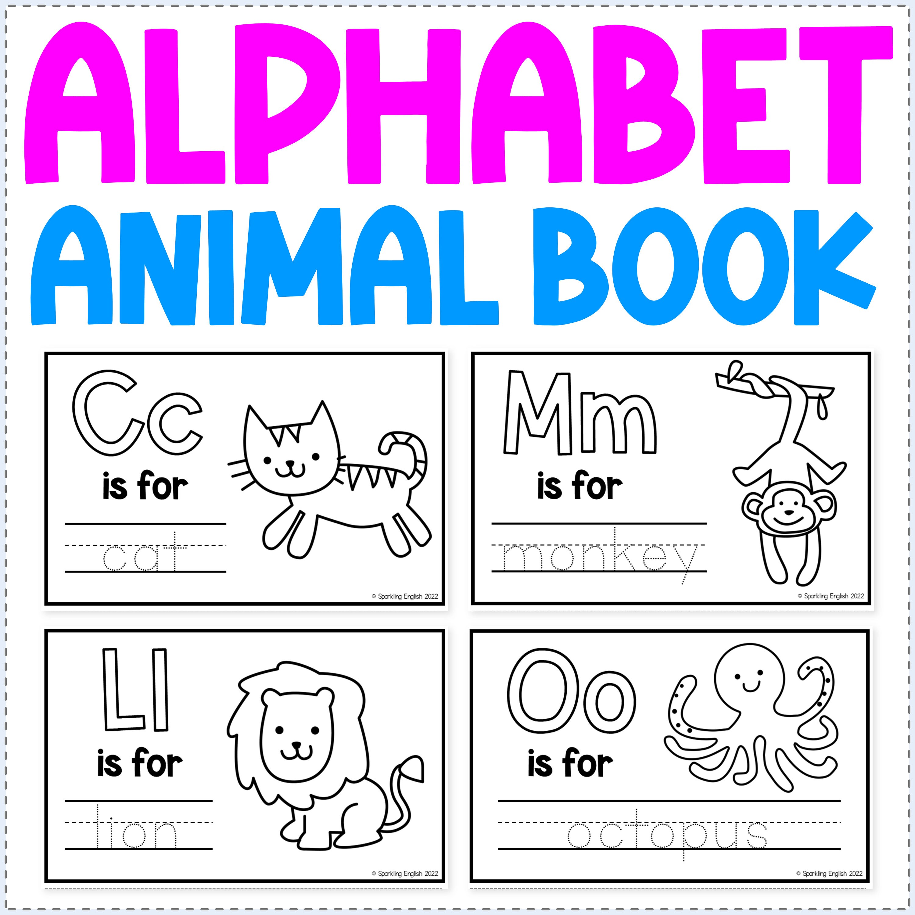 The Animal Abc's - Animal Alphabet Book - Alphabet Handwriting and ...