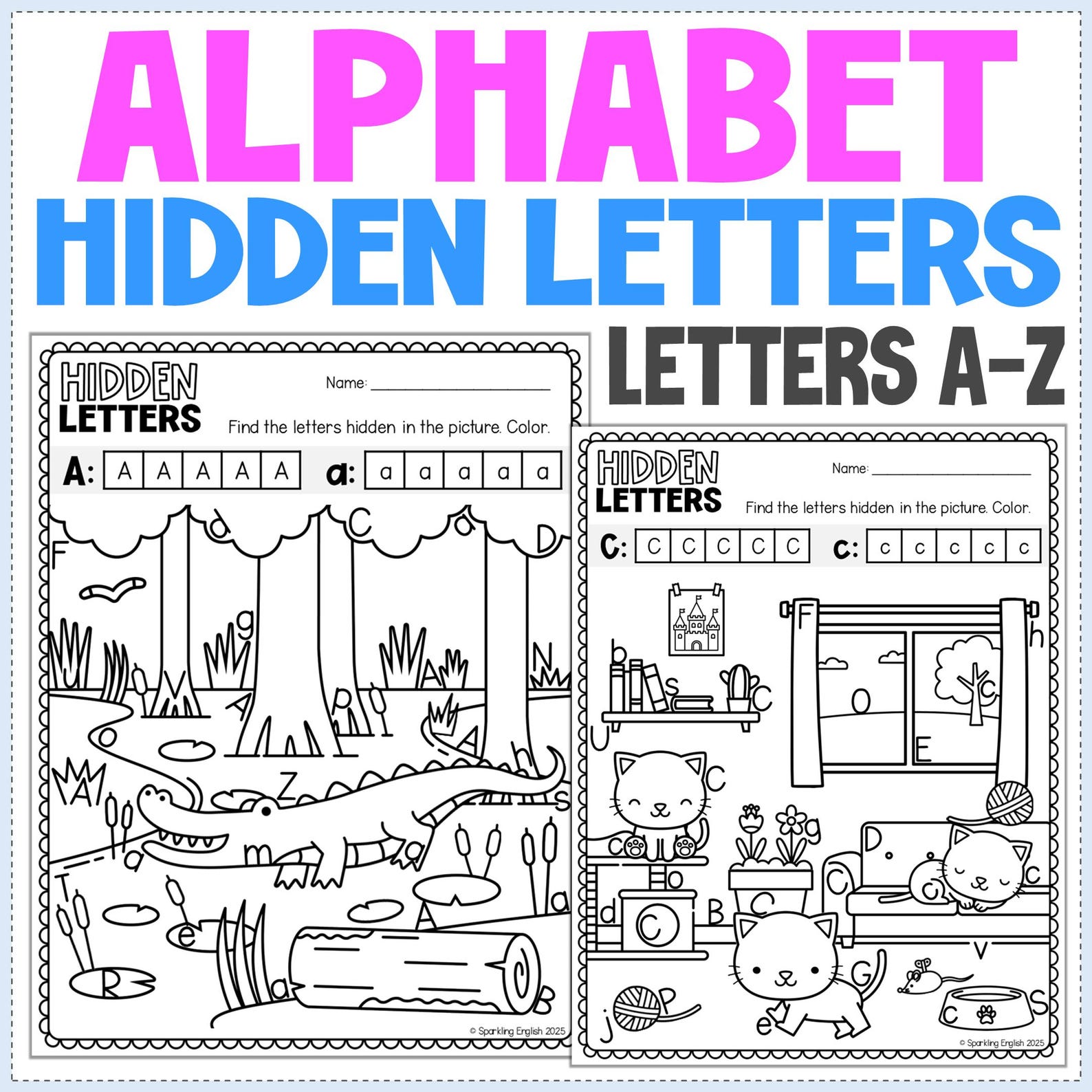 Alphabet Hidden Letters Pictures A to Z - Fun Letter Recognition ...