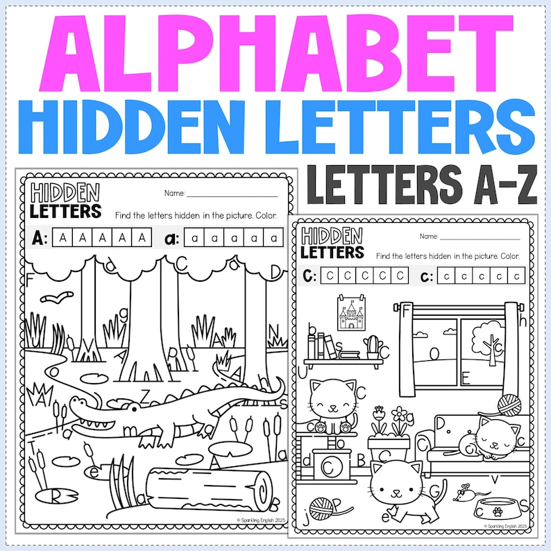 Alphabet Hidden Letters Pictures A to Z - Fun Letter Recognition ...