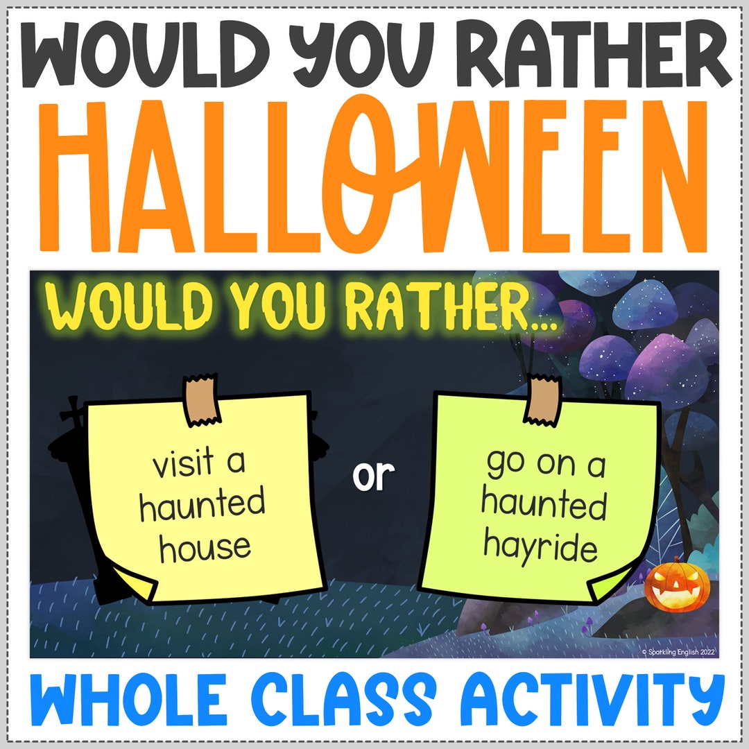 Would You Rather Activity Halloween Edition Fun Halloween Party Game ...