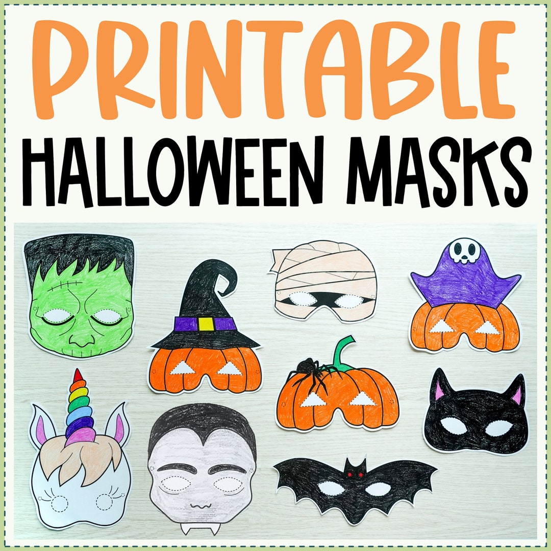 Printable Halloween Masks - Etsy Canada