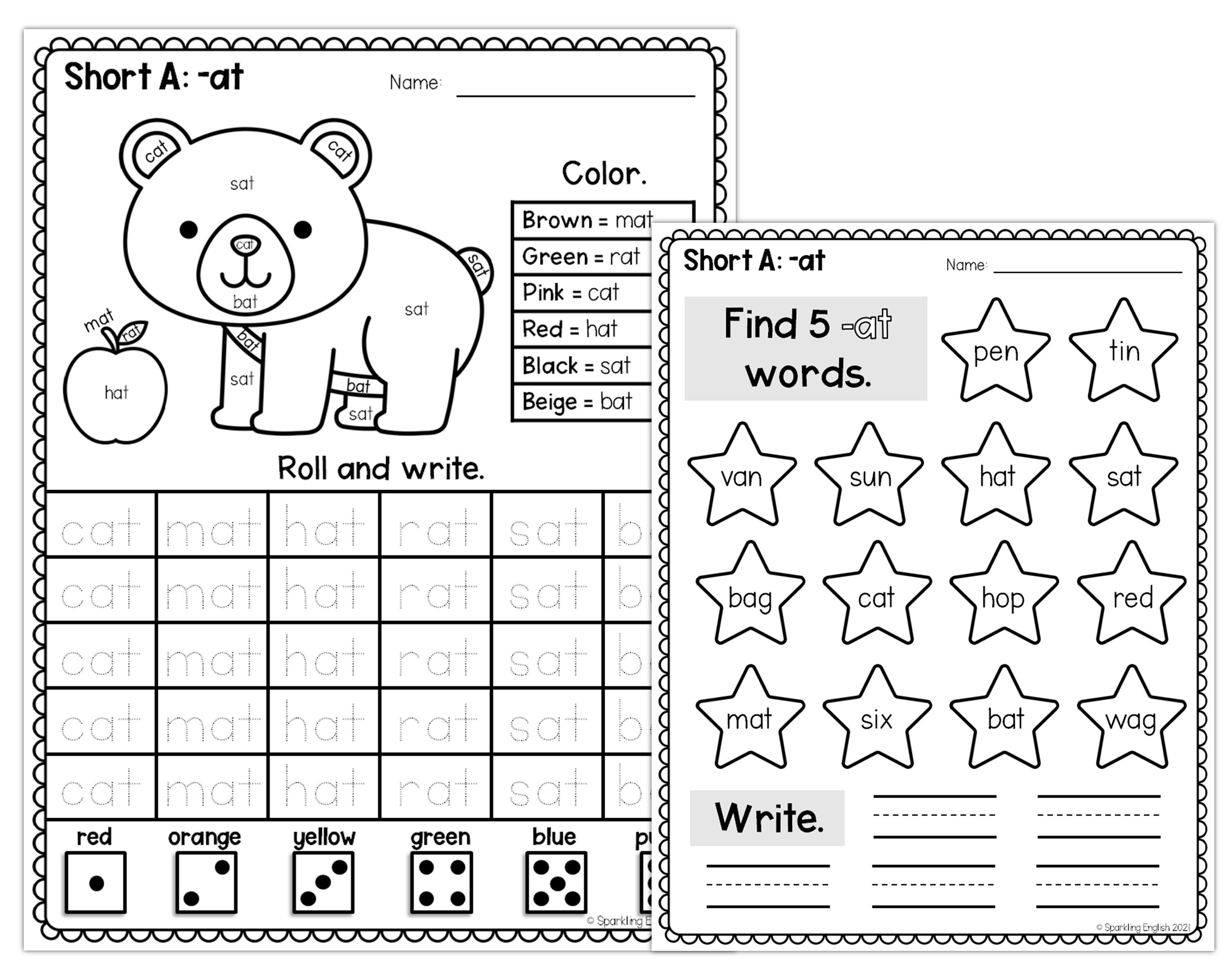 CVC Word Family Free Worksheets cvc-word-family-free-worksheets