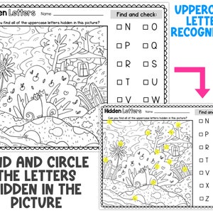 Alphabet Hidden Letters Pictures Letter Recognition - Etsy