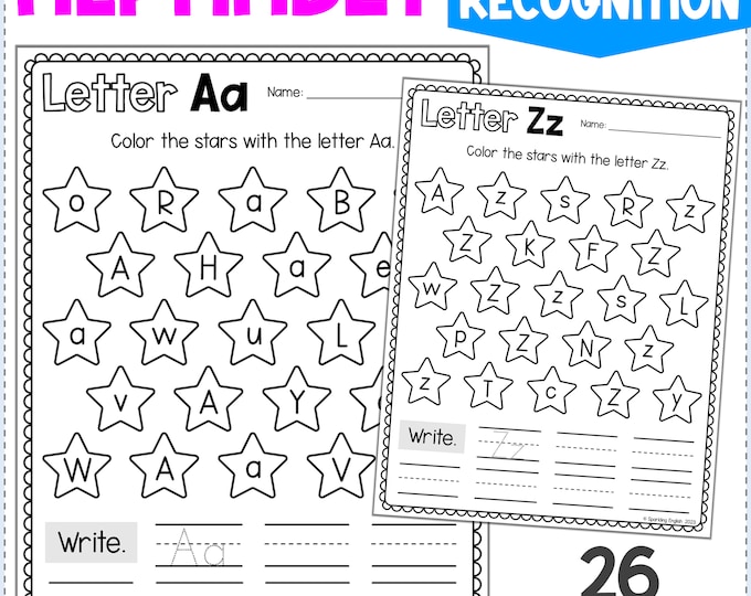 Letter Recognition Worksheets | Alphabet Uppercase and Lowercase ...