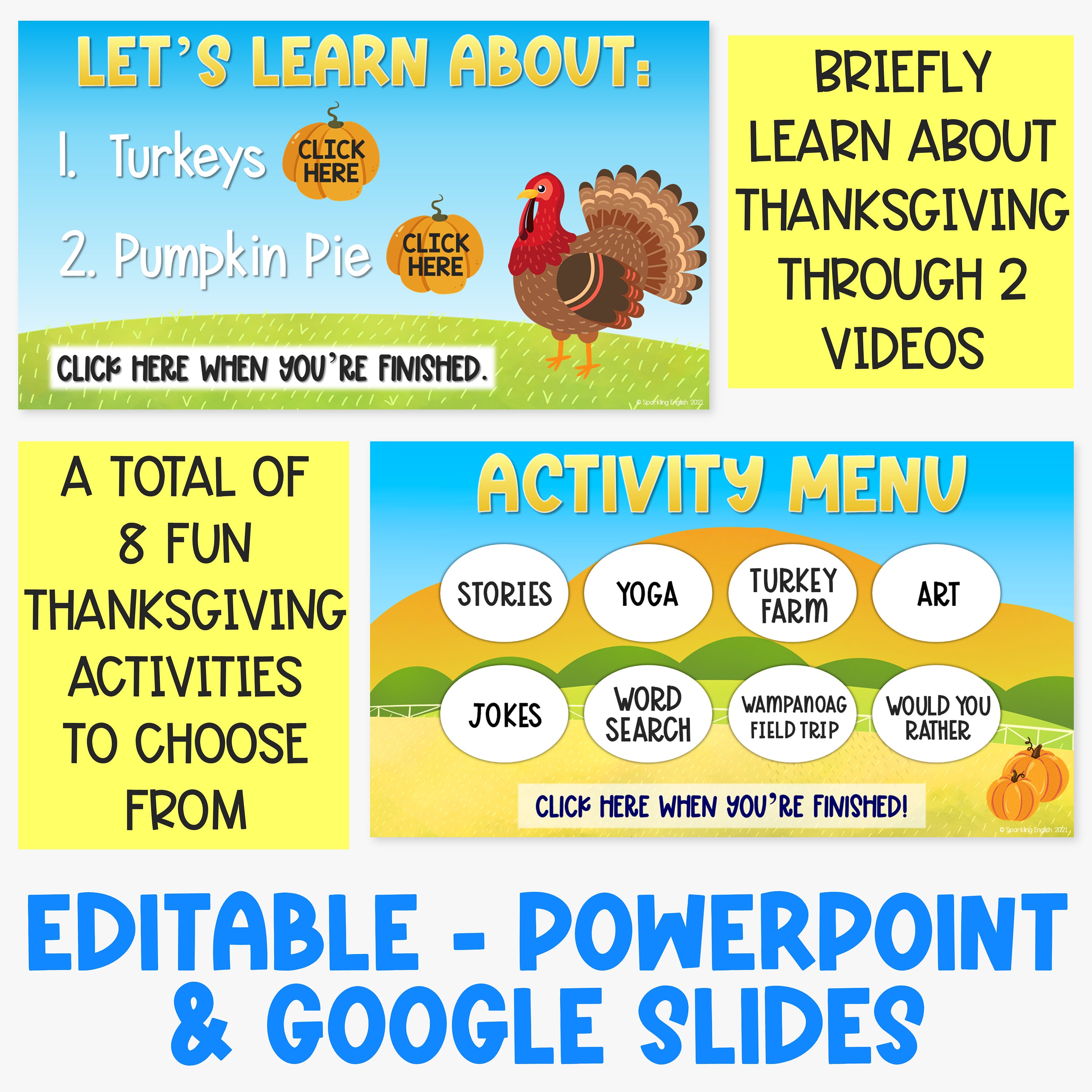 Virtual Thanksgiving Party Digital Games and Activities for Kids ...