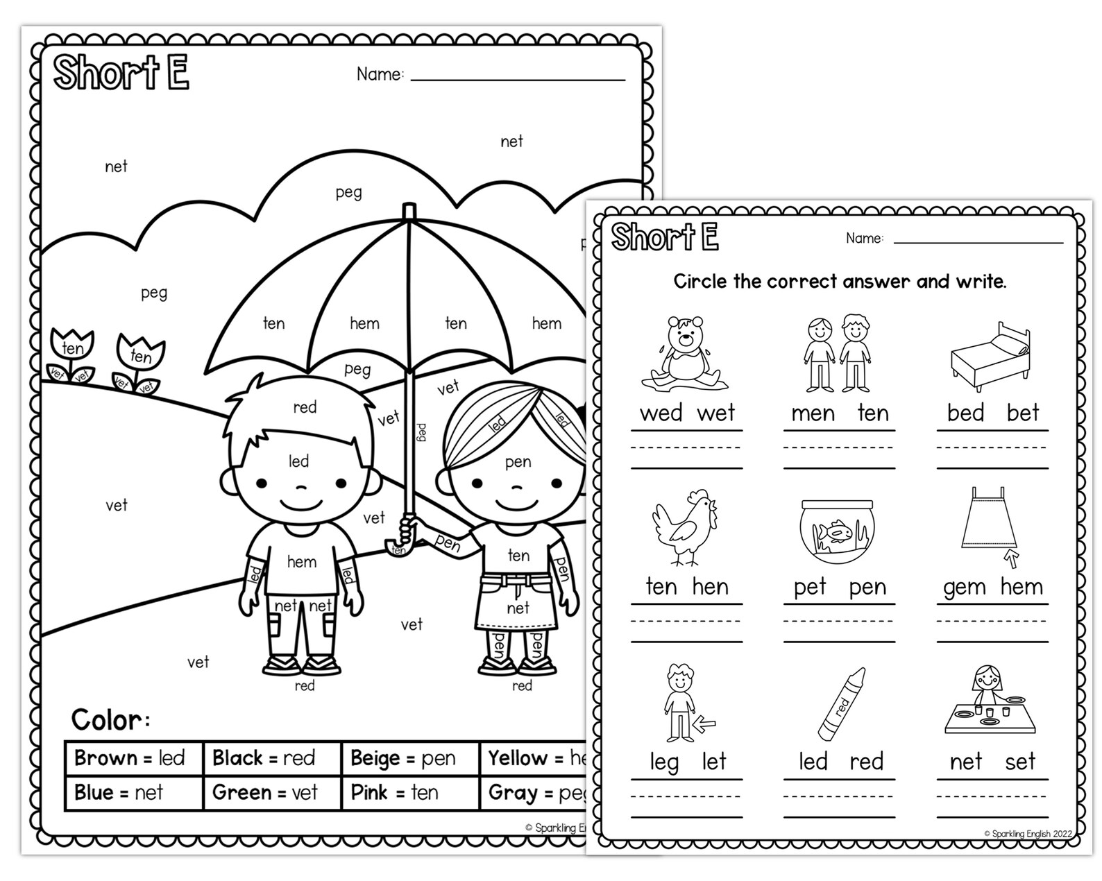 CVC Words Review Bundle CVC Word Families Phonics - Etsy