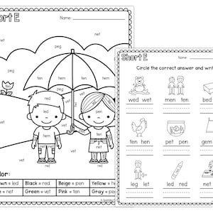 CVC Words Review Bundle CVC Word Families Phonics - Etsy