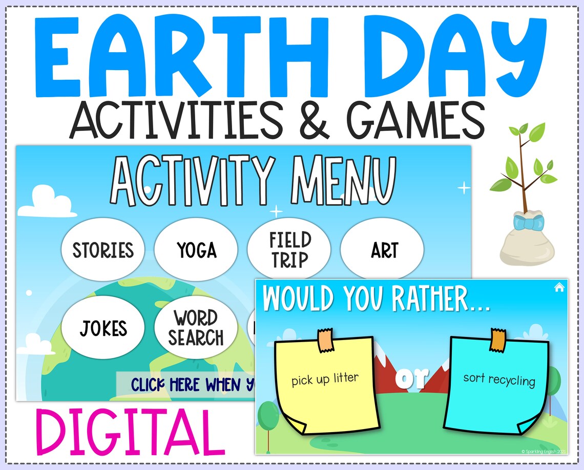 Virtual Earth Day Activities Earth Day Party | Etsy