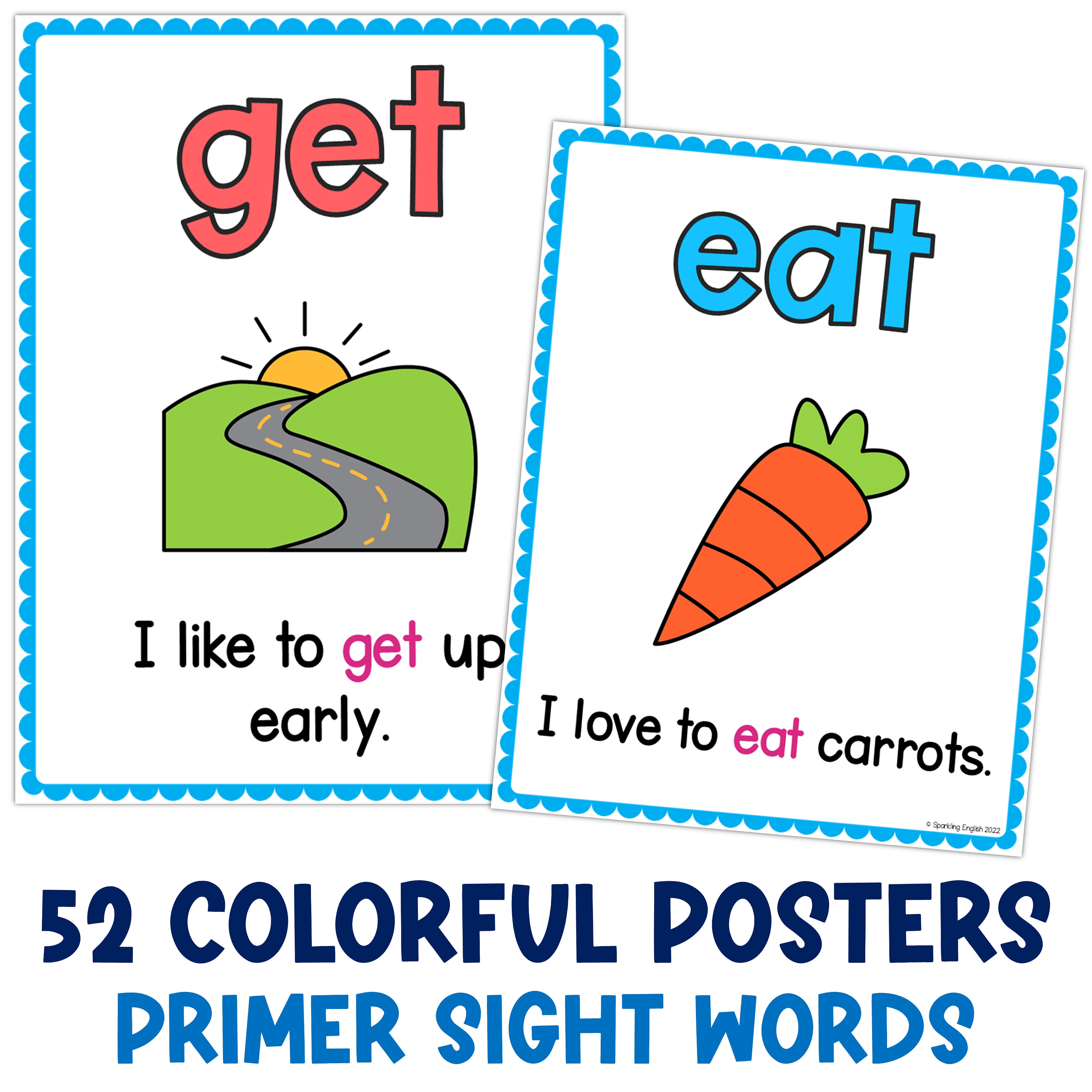 Sight Word Sentence Posters - Primer - Sight Word Sentence Flashcards ...