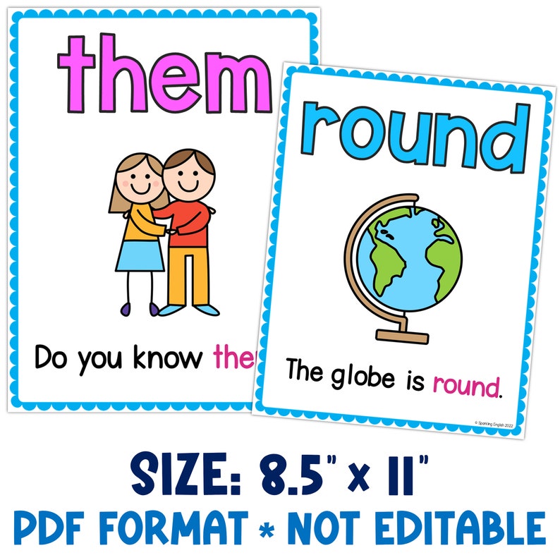 Sight Word Sentence Posters First Sight Word Sentence Flashcards for ...