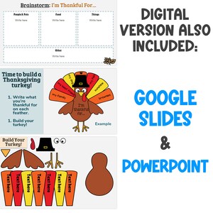 Thanksgiving Turkey Craft Printable | What I Am Thankful for Writing ...