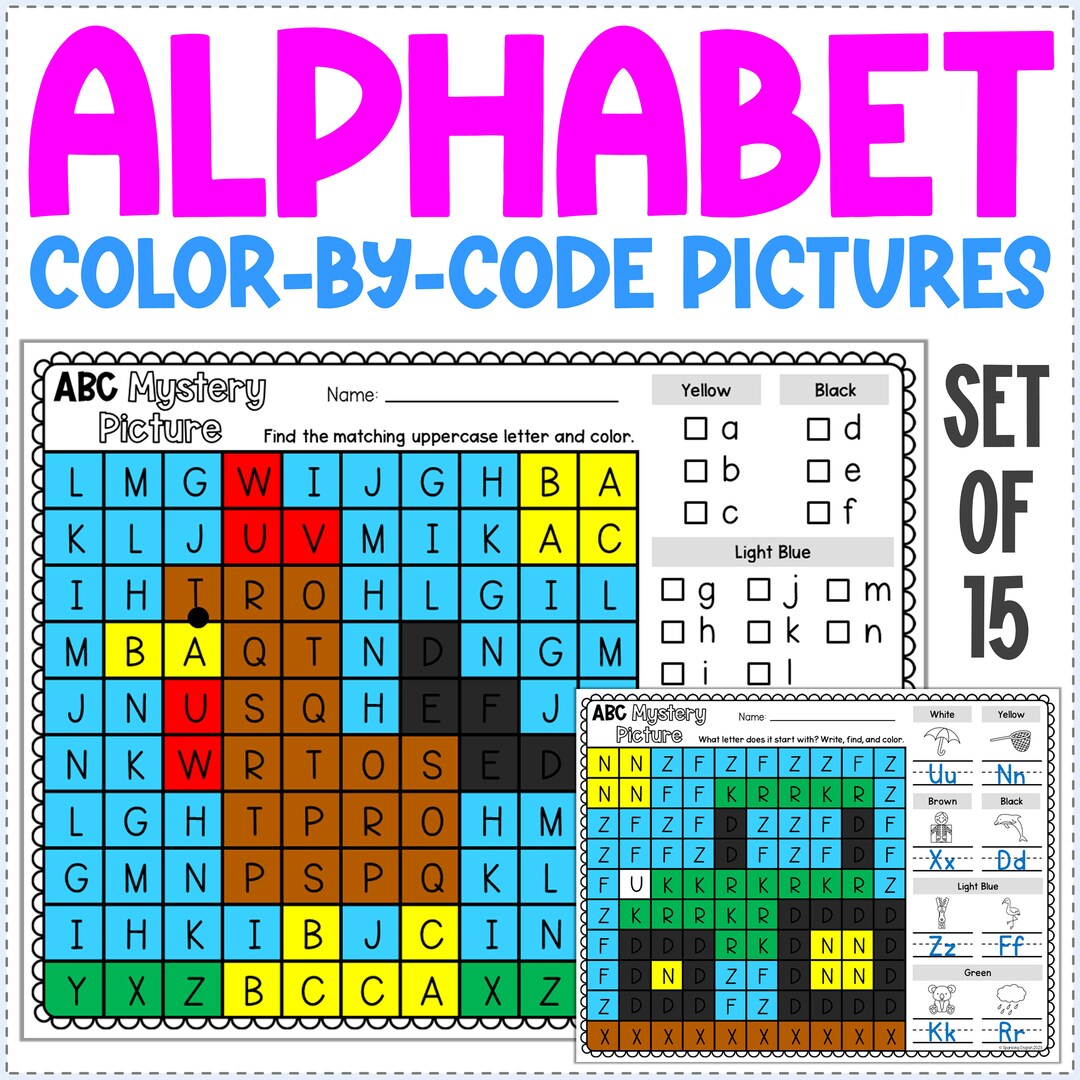 Alphabet Mystery Pictures | Alphabet Review Worksheets | Fun Alphabet ...