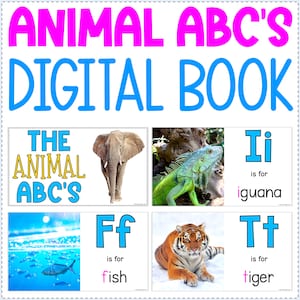 The Animal Abc's Digital Book - Powerpoint and Google Slides Alphabet ...