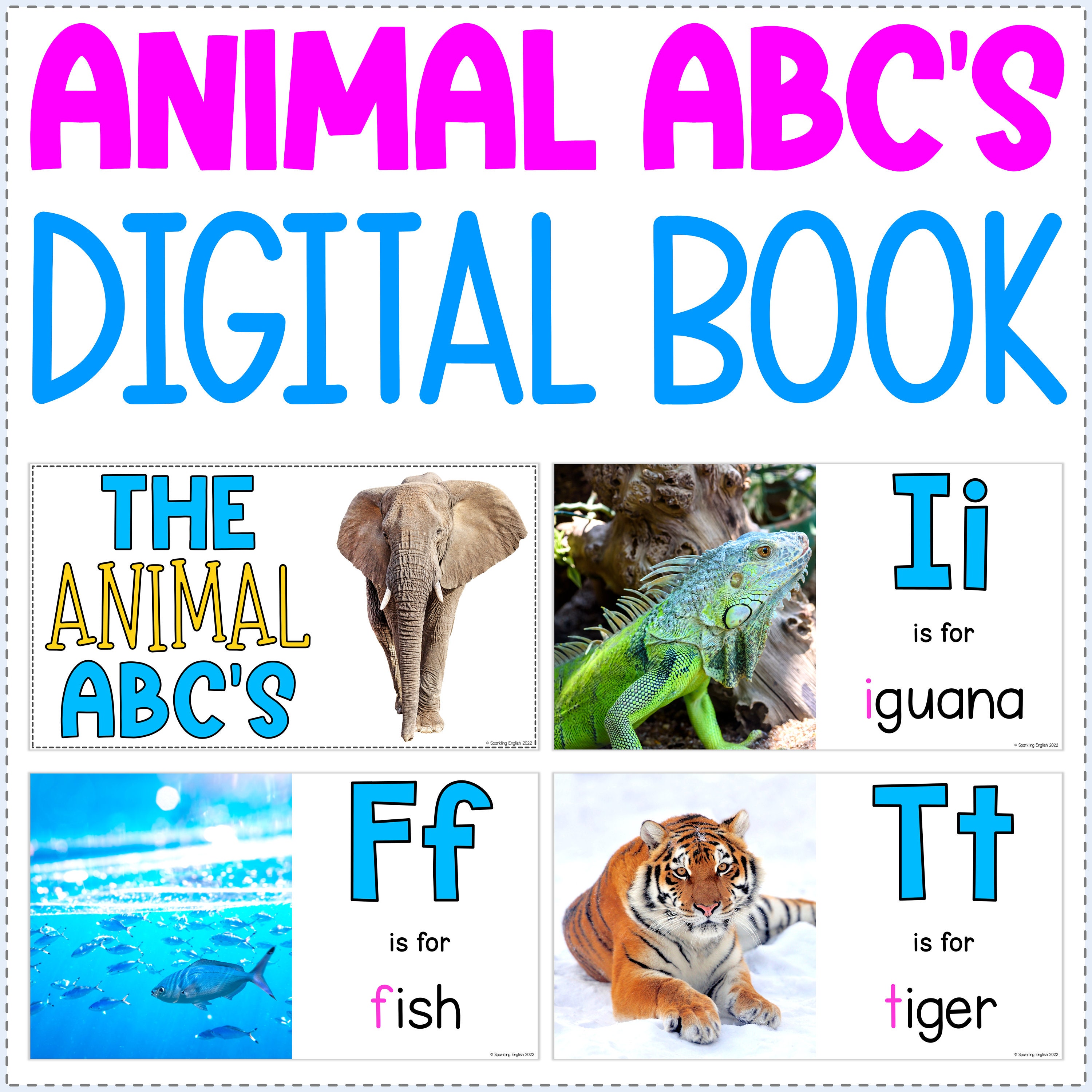 The Animal Abc's Digital Book - Powerpoint and Google Slides Alphabet ...