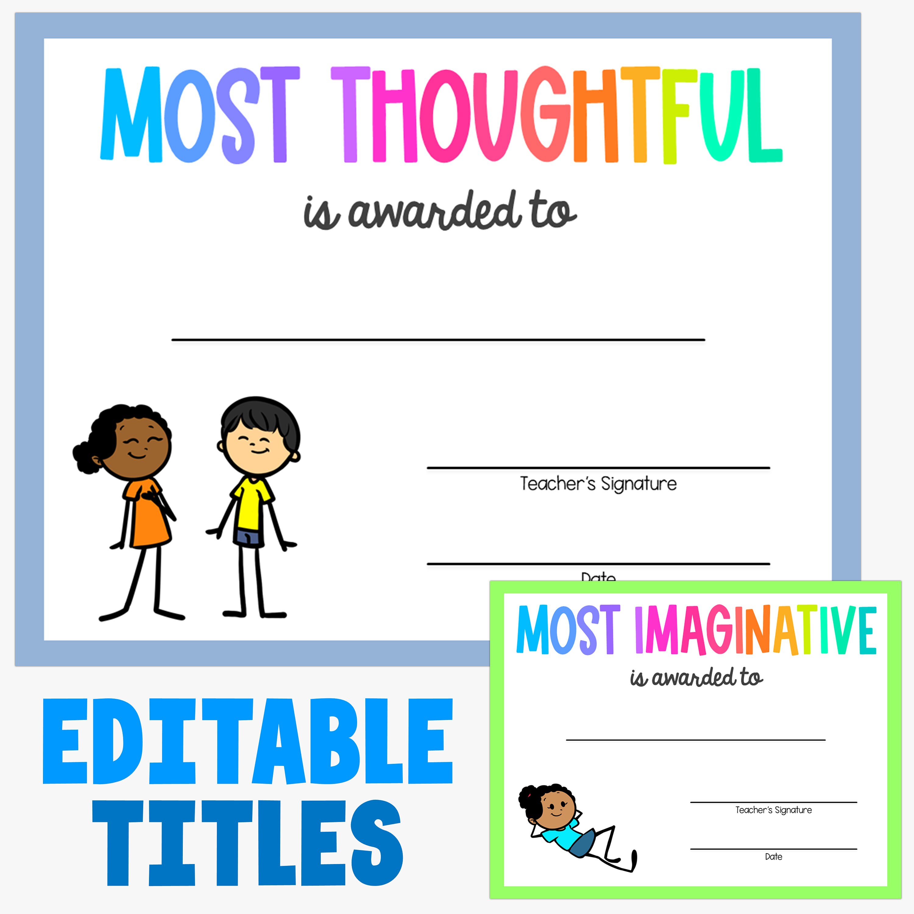 End of the Year Student Awards | Class Superlatives | Editable Titles ...